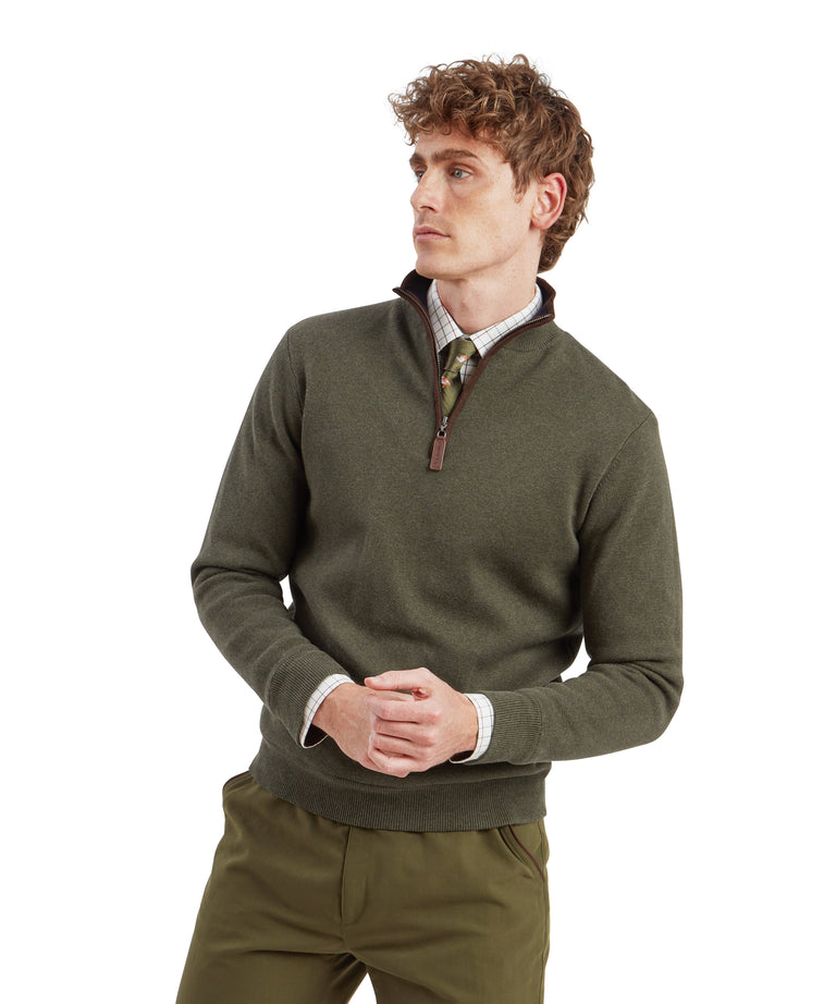 Men's Angus Aerobloc Quarter Zip Green | Schöffel Country