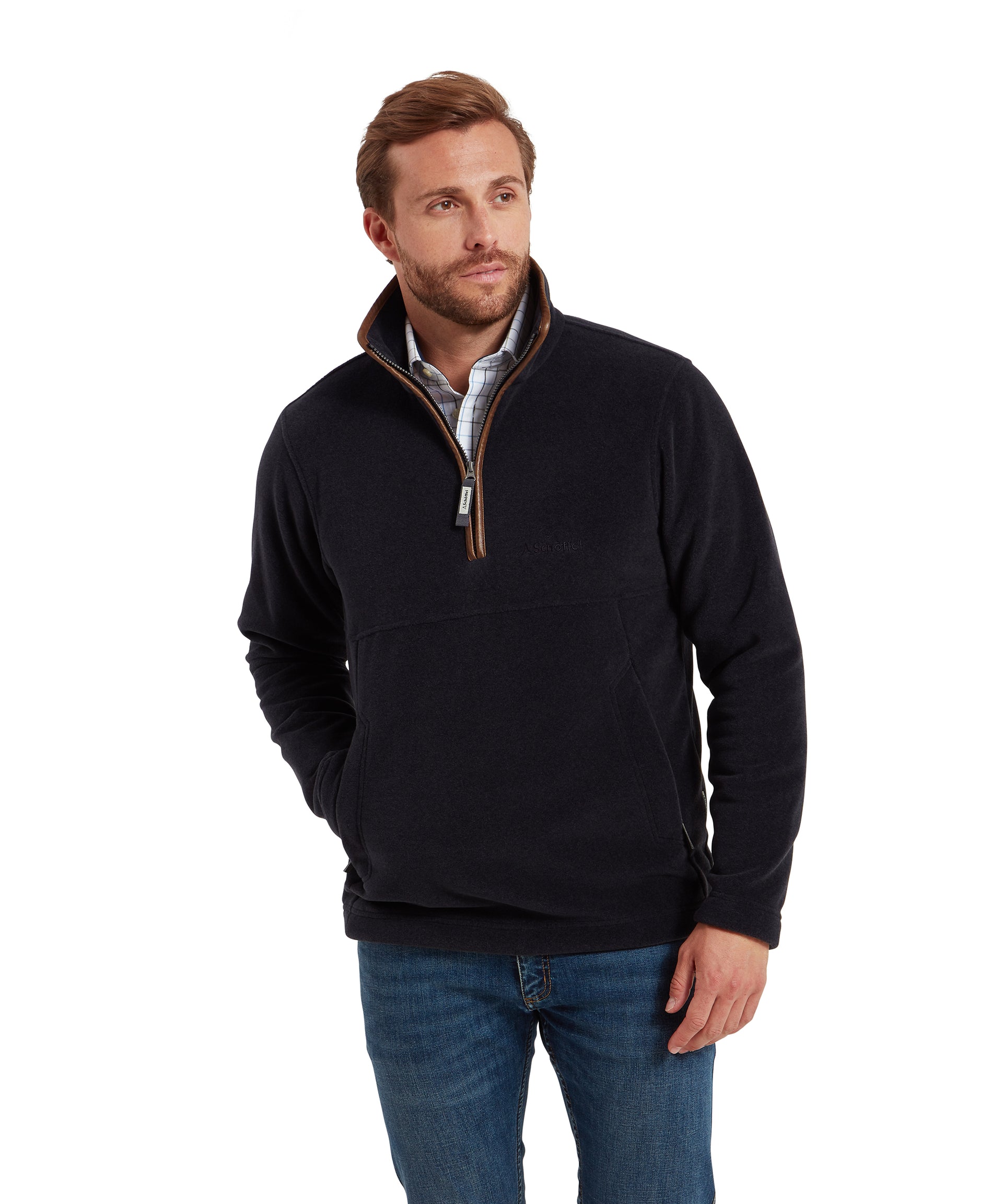 Men's Berkeley Grey Quarter Zip Fleece | Schöffel Country