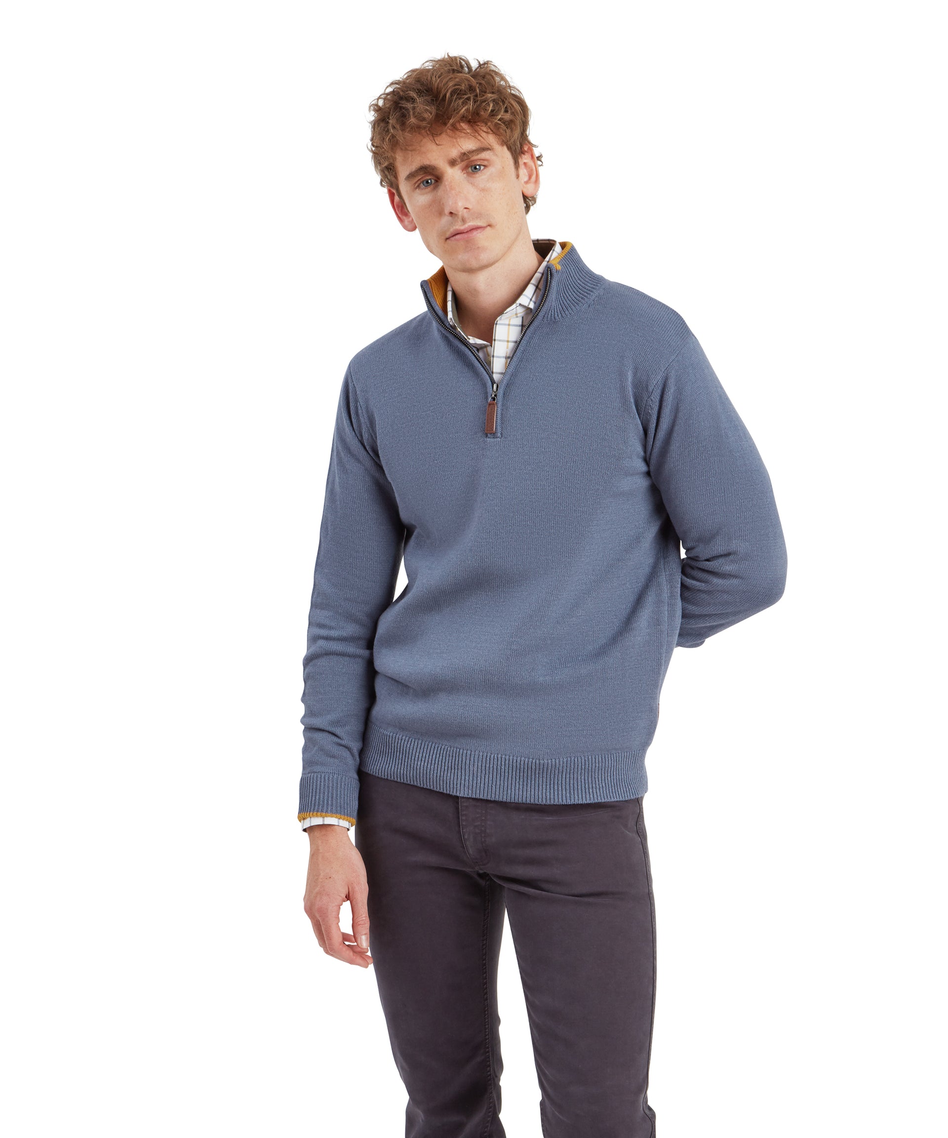 Men's Blair Quarter Zip Jumper Navy | Schöffel Country