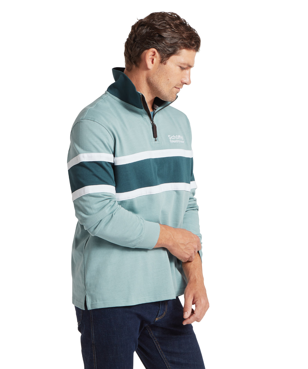 Unisex Exmouth Heritage Quarter Zip Blue | Schöffel Country