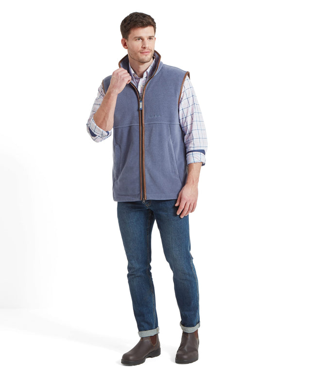 Men's Oakham Fleece Gilet Stone Blue | Schöffel Country