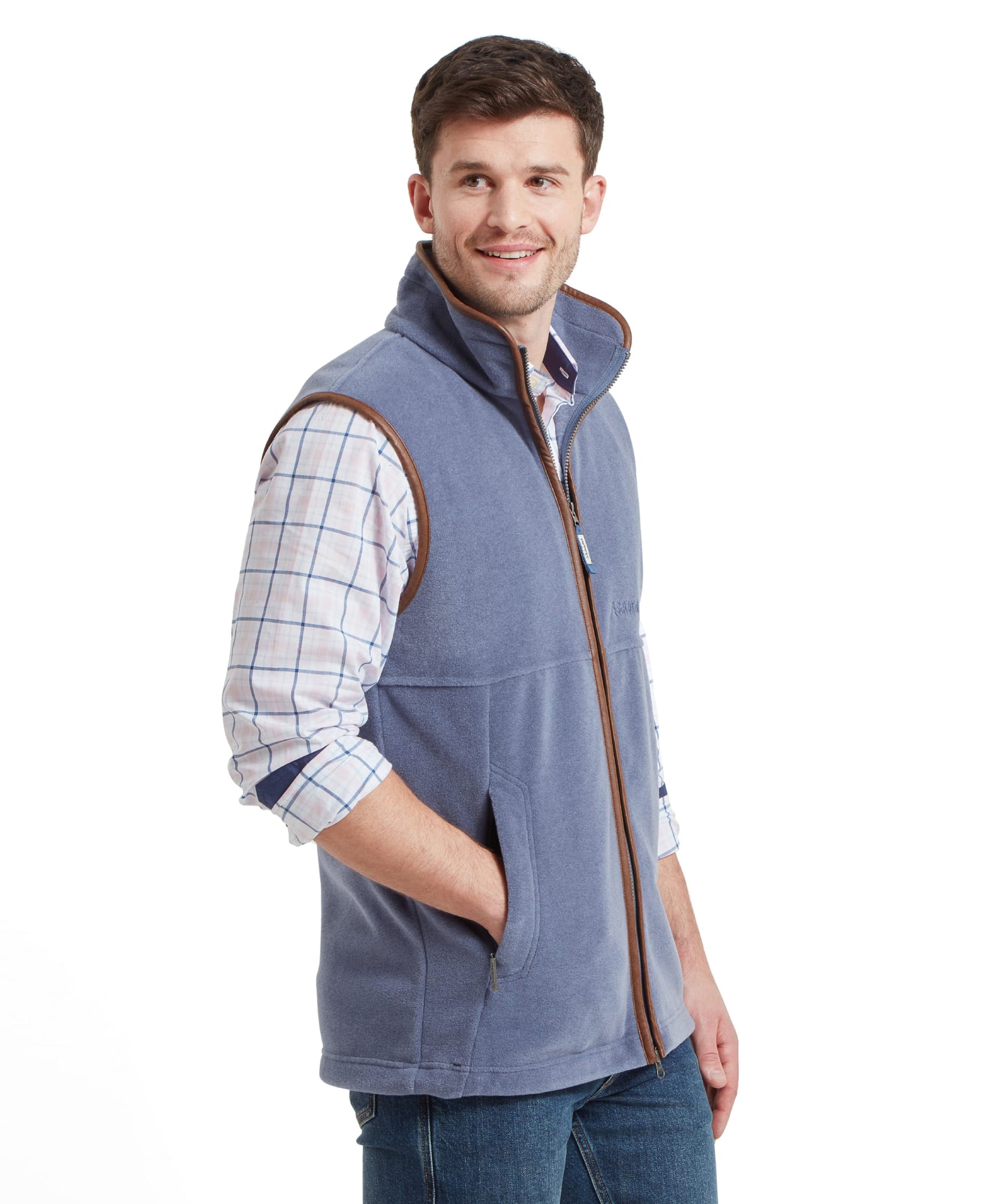 Men's Oakham Fleece Gilet Stone Blue | Schöffel Country