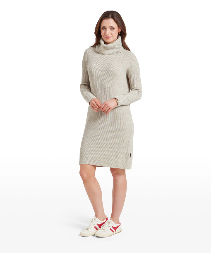 Women's Filey Roll Neck Dress Beige | Schöffel Country