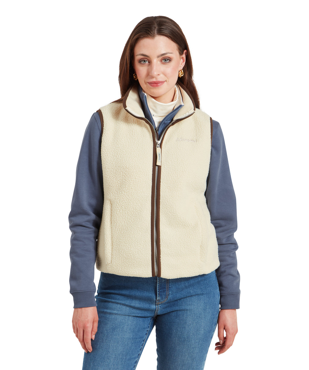 Women's Lyndon Retro Fleece Gilet Cream | Schöffel Country