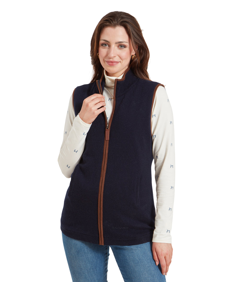 Women's Lambswool Aerobloc Gilet Navy | Schöffel Country IE